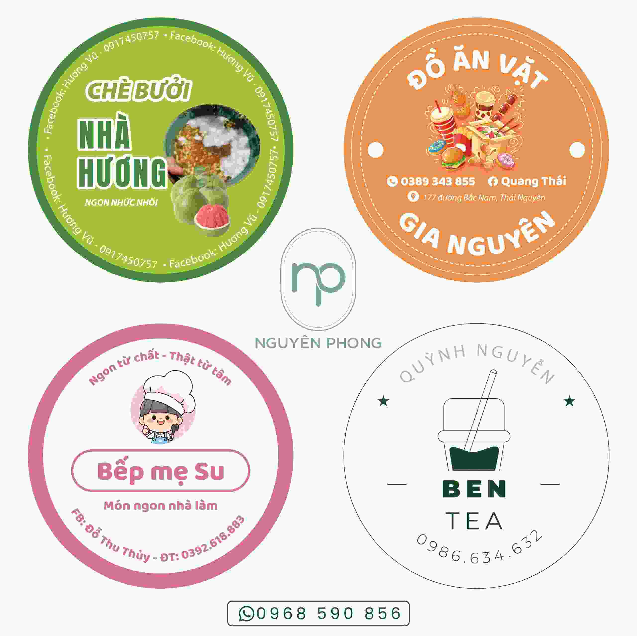 Mẫu sticker đồ ăn đẹp thu hút