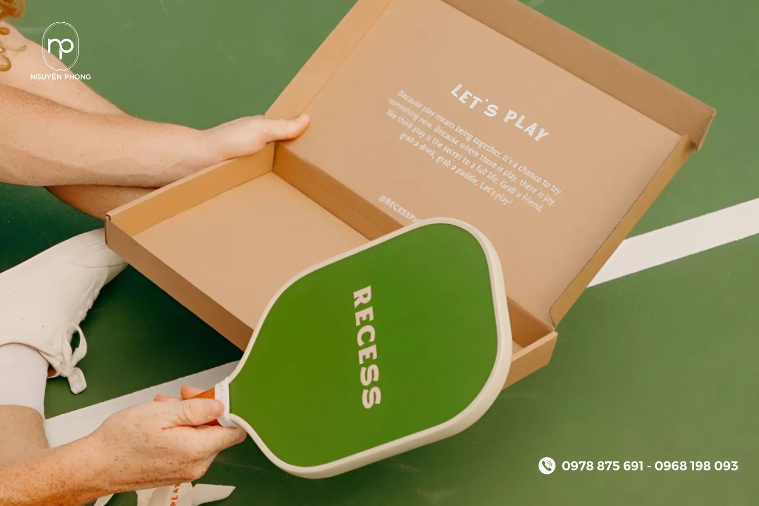 Giải pháp in hộp giấy pickleball carton bền đẹp, ấn tượng