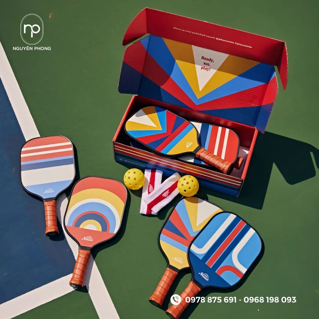 Giải pháp in hộp giấy pickleball carton bền đẹp, ấn tượng