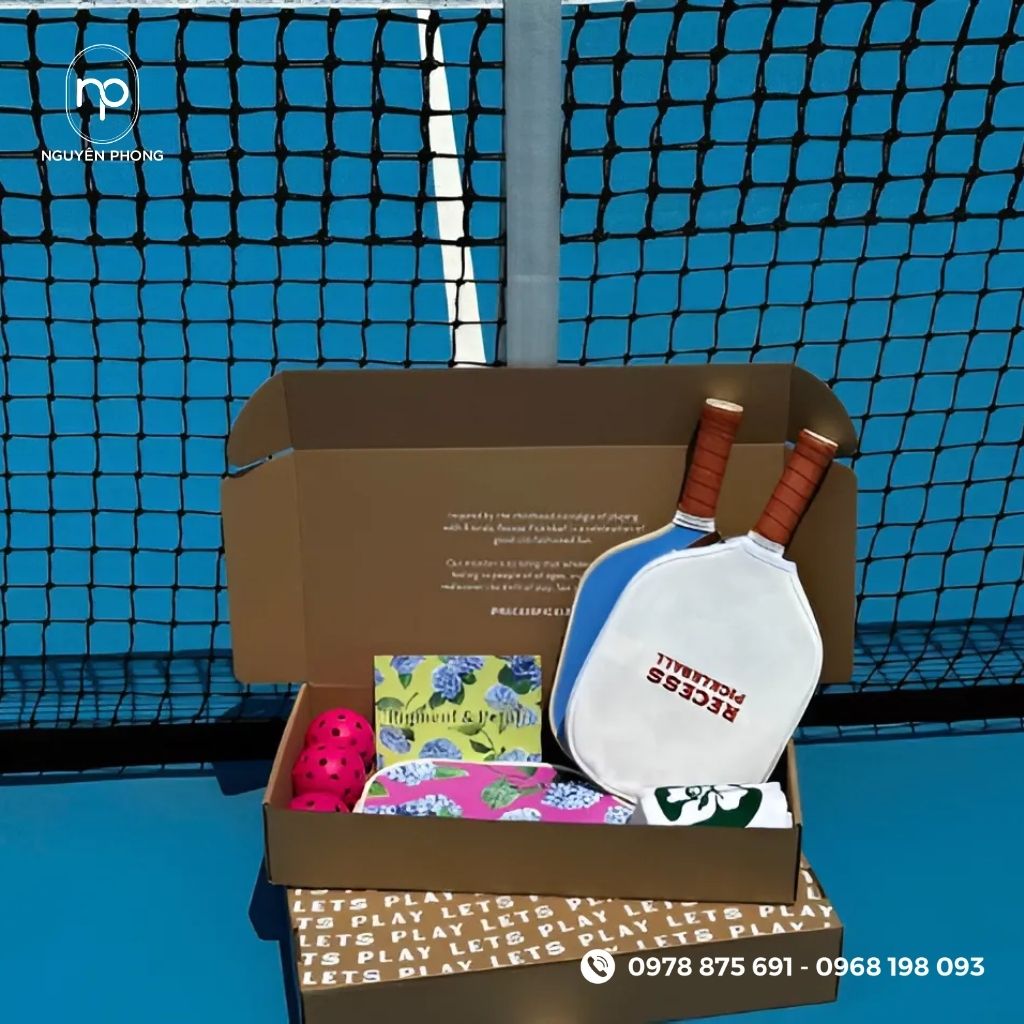 Giải pháp in hộp giấy pickleball carton bền đẹp, ấn tượng