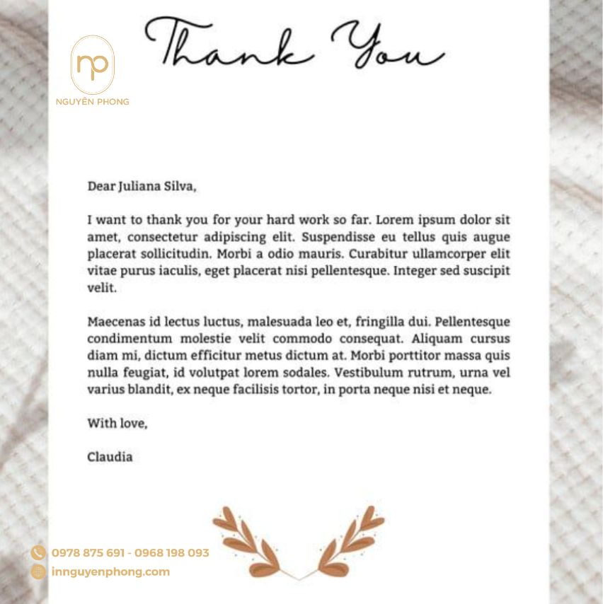 Mẫu Thư Cảm Ơn Đơn Giản, Ý Nghĩa và Chuyên Nghiệp